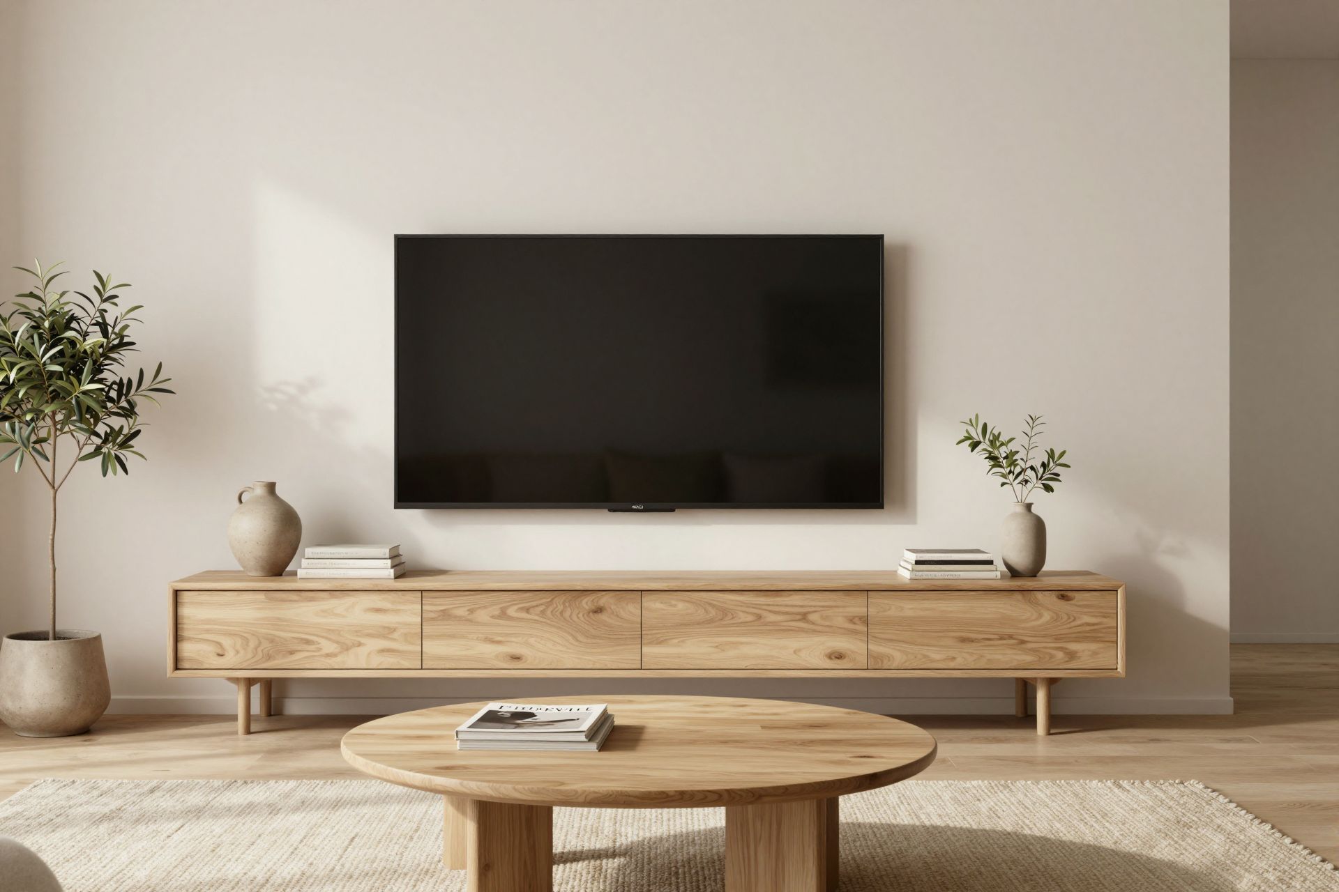25 Minimalist TV Wall Design Ideas for Living Rooms That Feel Calm ...