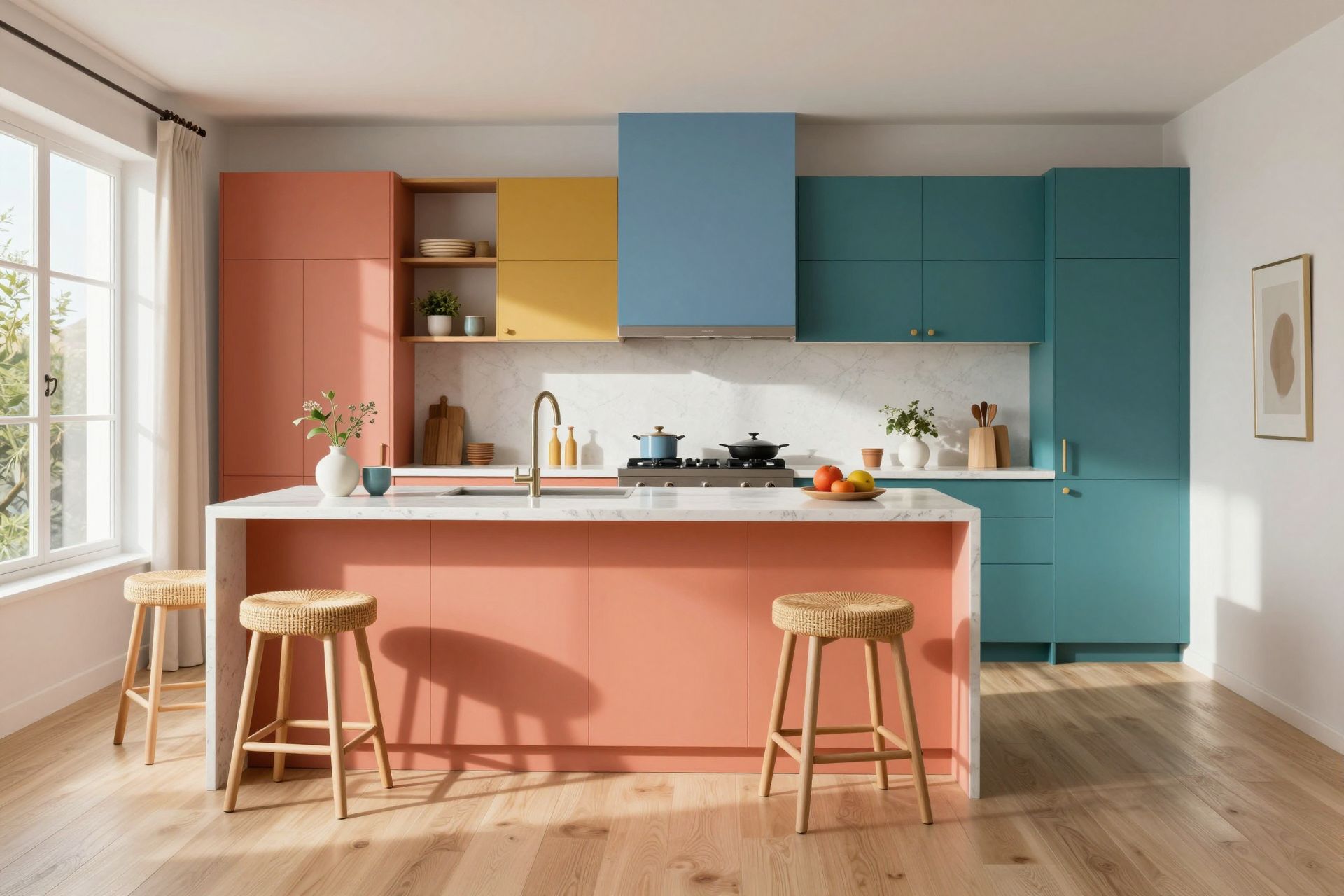 10 Modern Colorful Kitchen Ideas That Feel Stylish, Not Busy