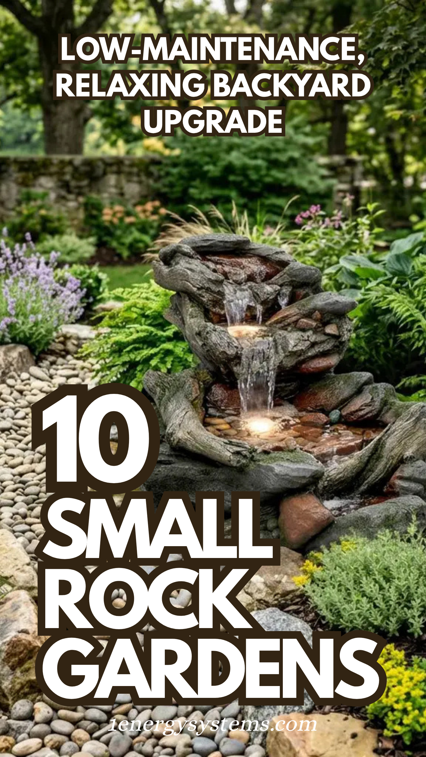 10 Small Rock Garden Ideas with Water Fountains for a Stunning Backyard