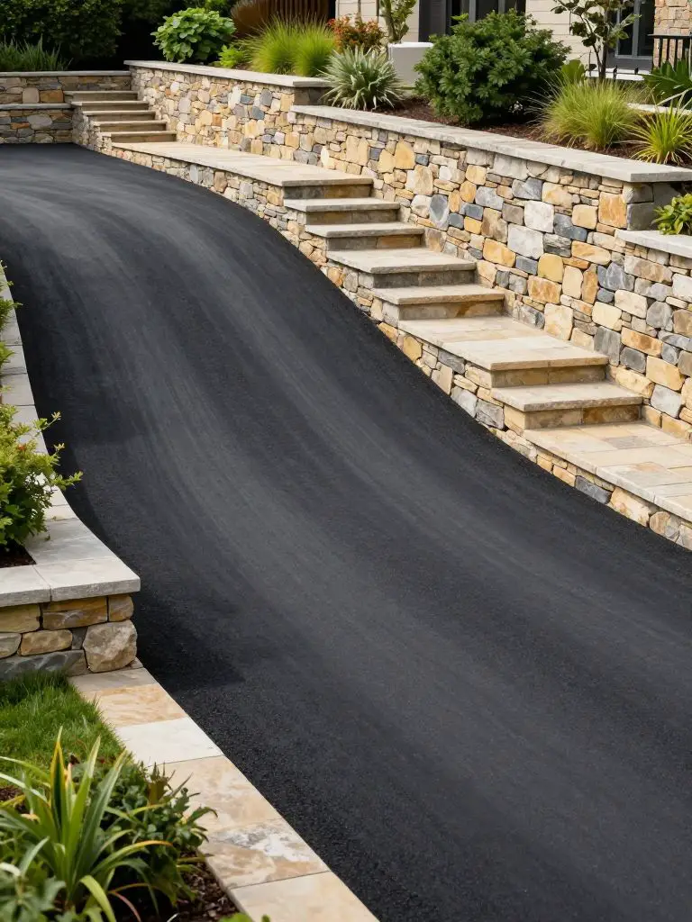 10 Sloped Driveway Landscaping Ideas That Solve Drainage Beautifully