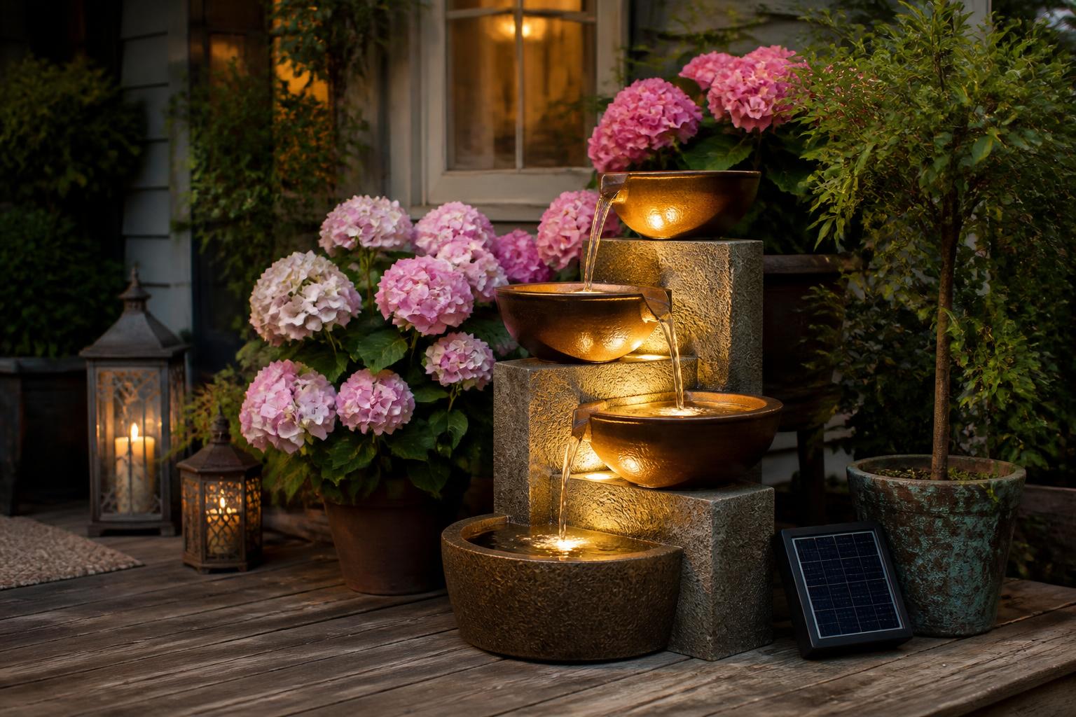 10 Solar Fountain Ideas for a Stunning Garden Retreat - One Energy System