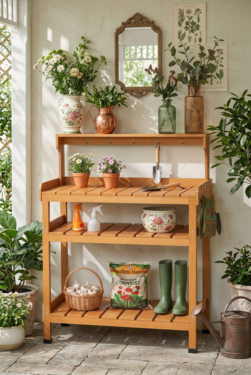 10 Planting Station Potting Tables Ideas for Fashionable Outdoor Spaces ...