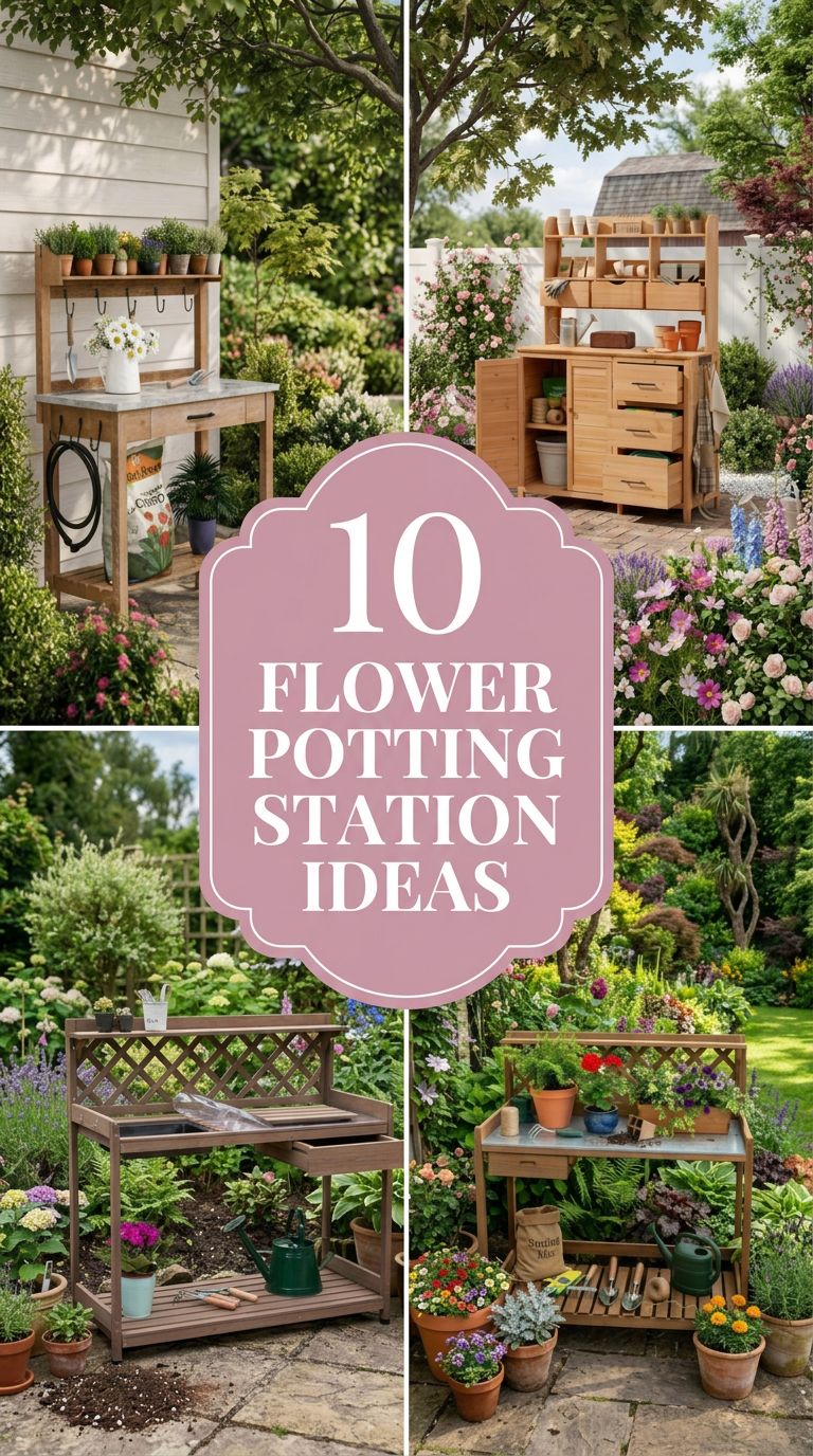 10 Flower Potting Station Ideas for a Beautiful Garden Setup - One ...
