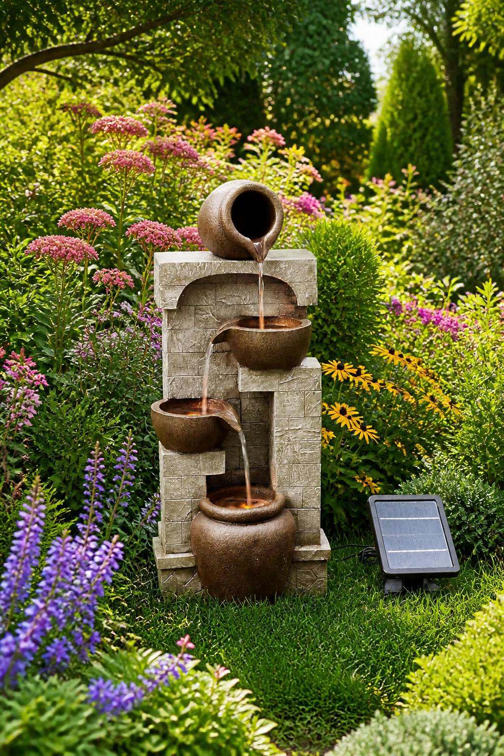 10 Solar Fountain Ideas for a Stunning Garden Retreat - One Energy System