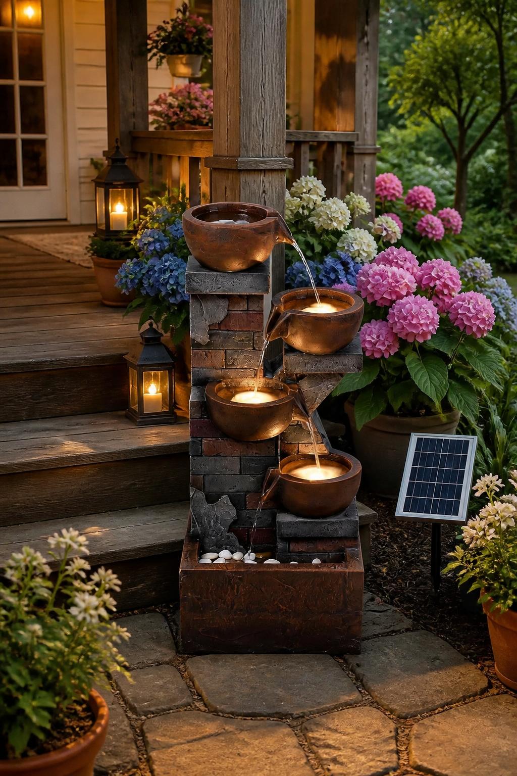 10 Solar Fountain Ideas for a Stunning Garden Retreat - One Energy System